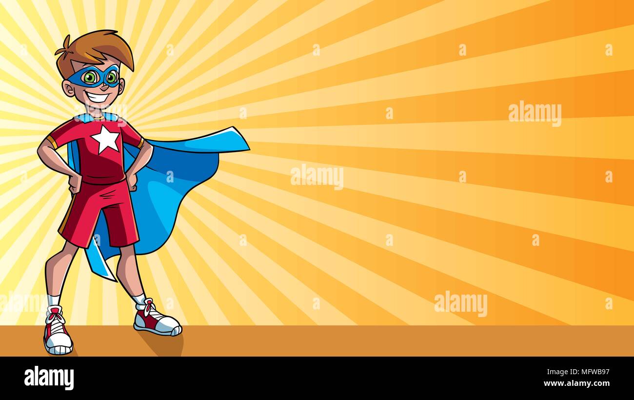 Little Super Boy Ray Light Background Stock Vector Image & Art - Alamy