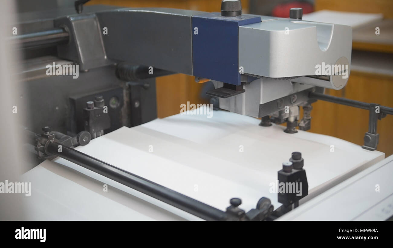 Production press print equipment in typography Stock Photo - Alamy