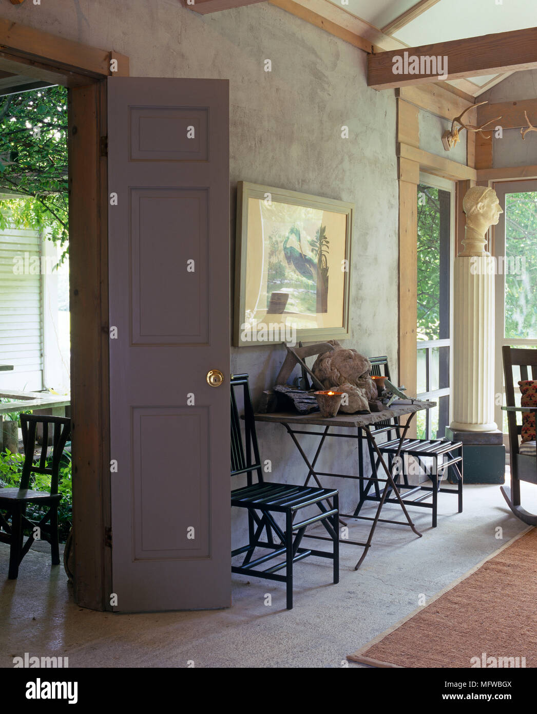 Beamed door hi-res stock photography and images - Alamy