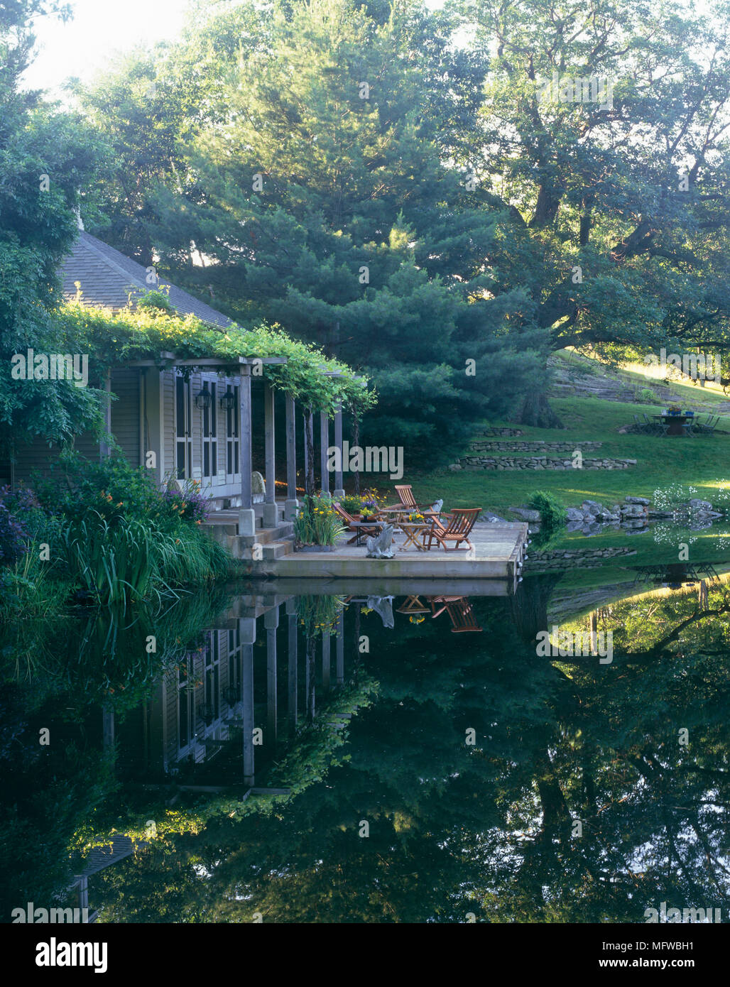 Lakeside terrace hi-res stock photography and images - Alamy