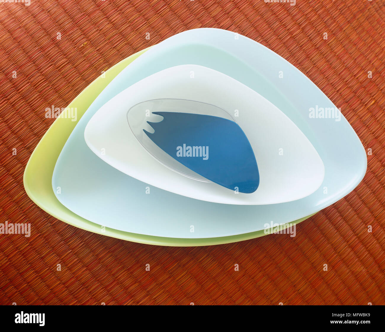 Three contemporary shaped dishes Stock Photo - Alamy