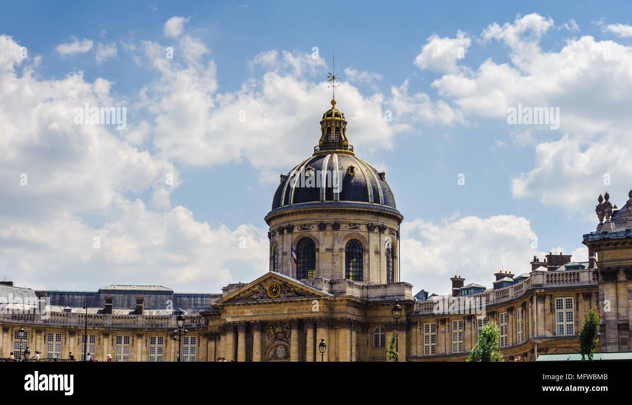 Top of the Institute of France, Paris Stock Photo - Alamy
