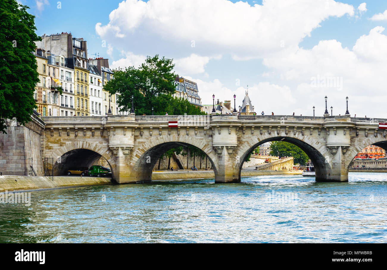 Bridge over the river Seine, Paris, France Stock Photo - Alamy