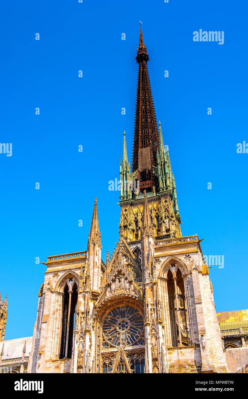 Rouen Cathedral (Notre Dame de Rouen), a Roman Catholic Gothic ...