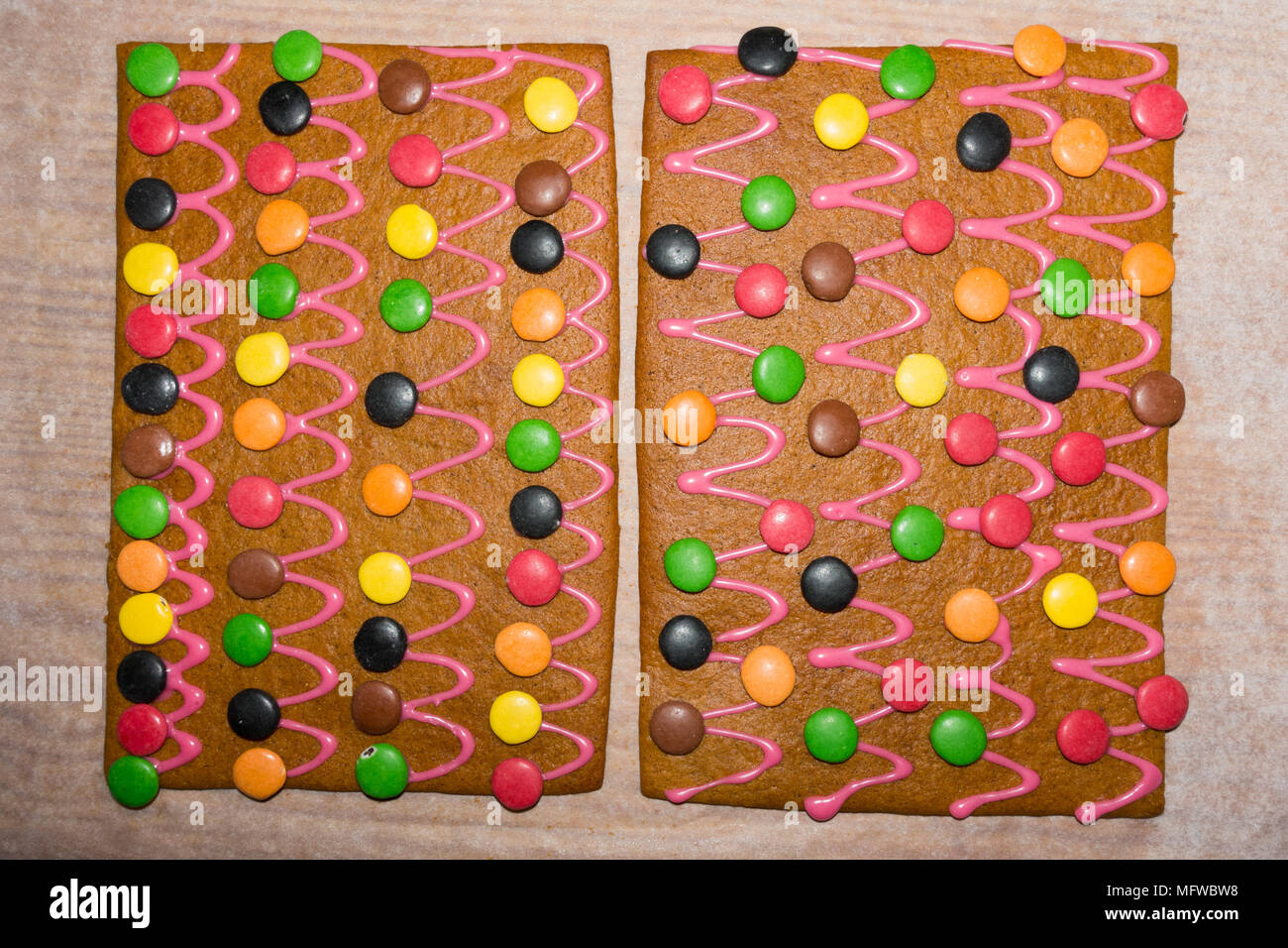 The roof of a gingerbread house Stock Photo - Alamy