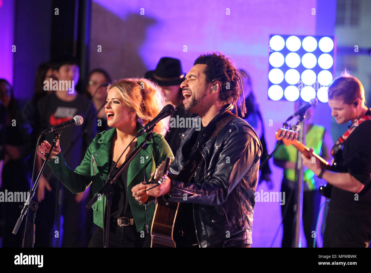 LONDON, UK, APR, 25 2018: Crissie Rhodes from The Shires performs ...