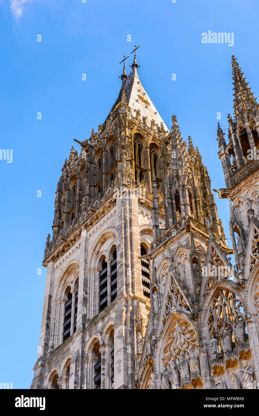 Rouen Cathedral (Notre Dame de Rouen), a Roman Catholic Gothic ...