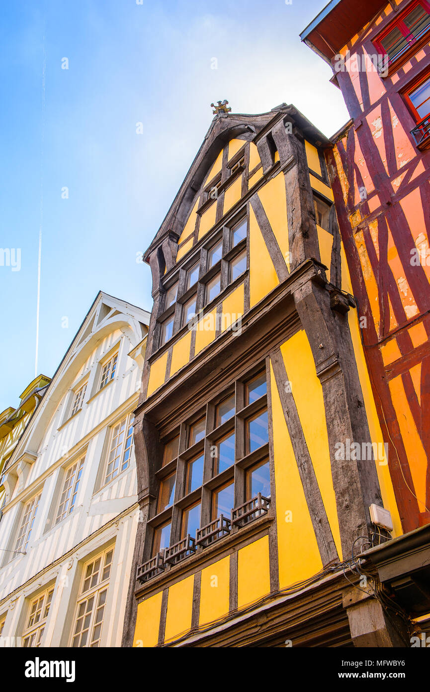 Medieval classical architecture of Rouen, the capital of the region of ...