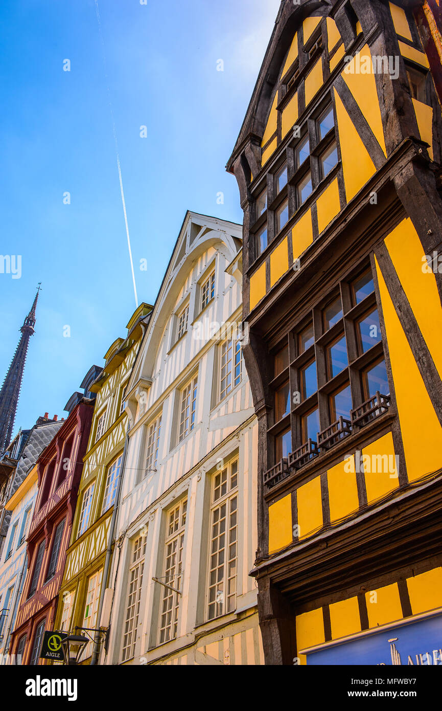 Medieval classical architecture of Rouen, the capital of the region of ...