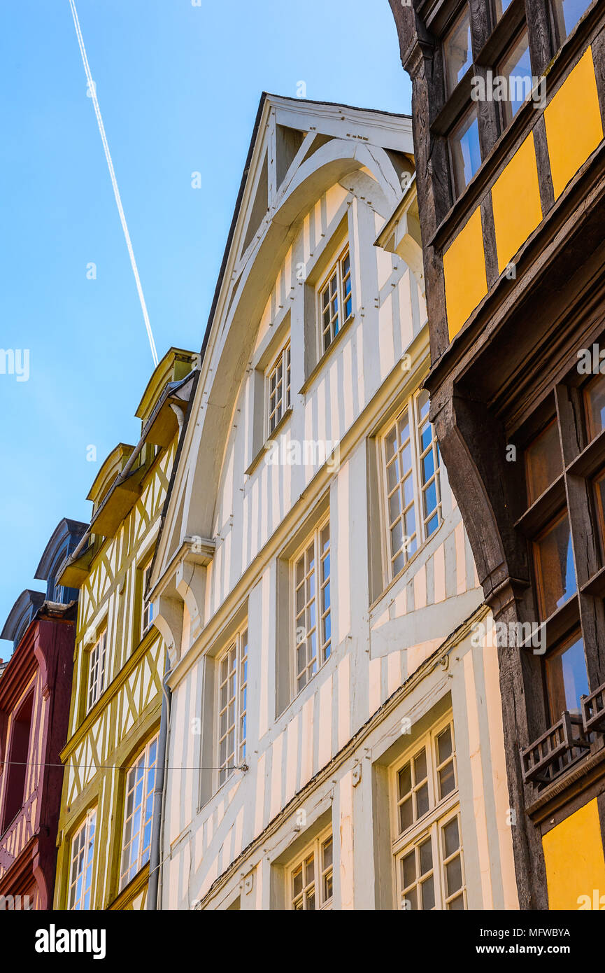 Medieval classical architecture of Rouen, the capital of the region of ...