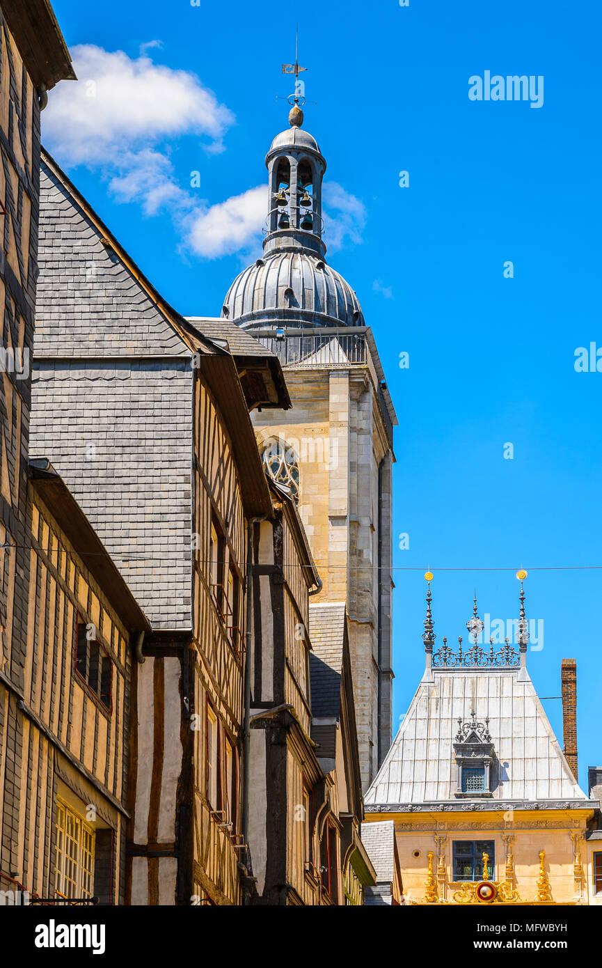Medieval classical architecture of Rouen, the capital of the region of ...