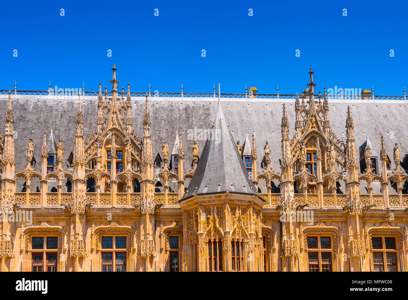Palace of Justice of Rouen, the capital of the region of Upper Normandy ...