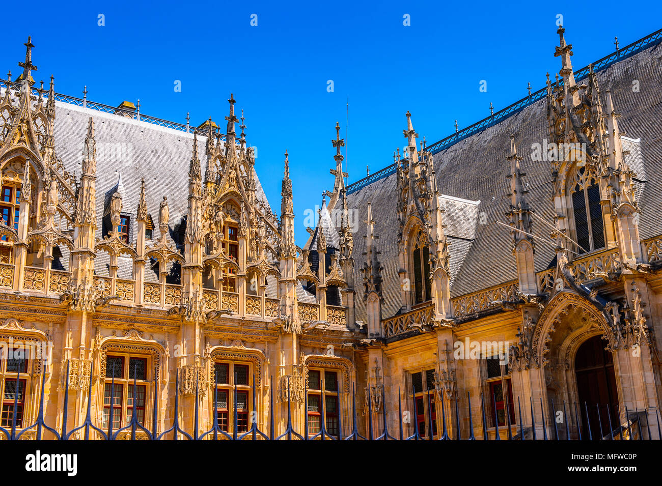 Palace of Justice of Rouen, the capital of the region of Upper Normandy ...