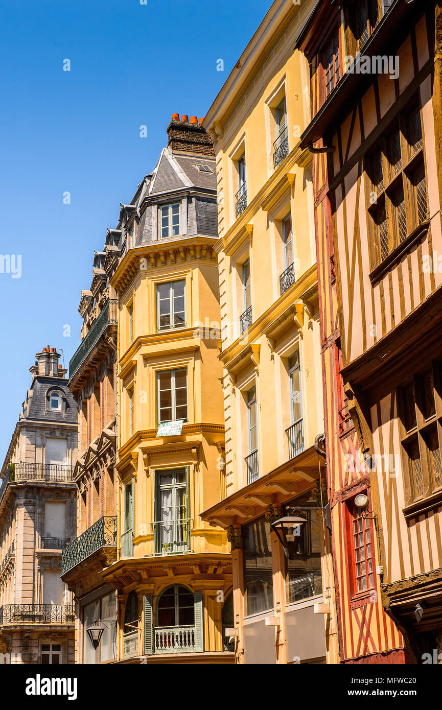 Medieval classical architecture of Rouen, the capital of the region of ...
