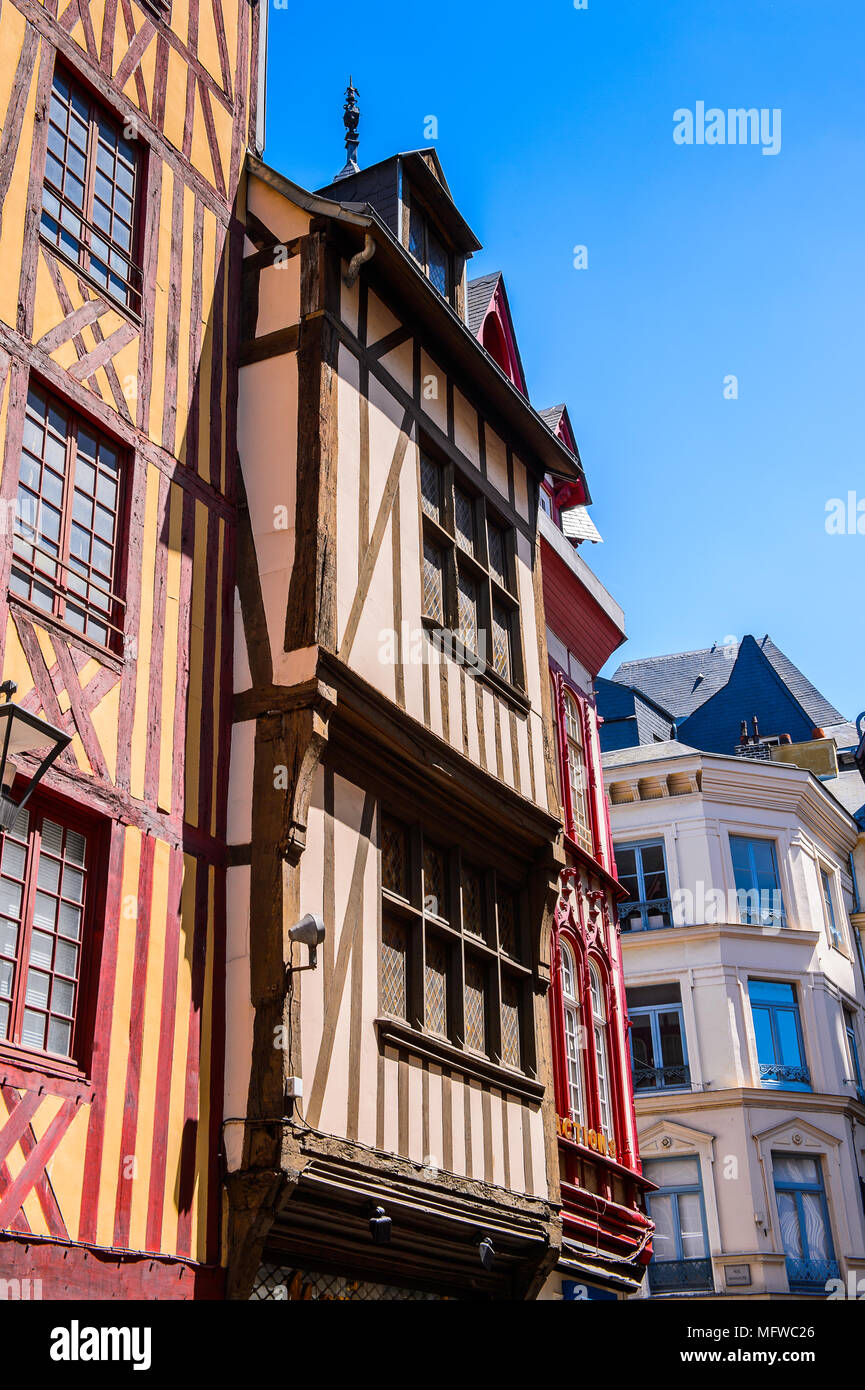Medieval classical architecture of Rouen, the capital of the region of ...