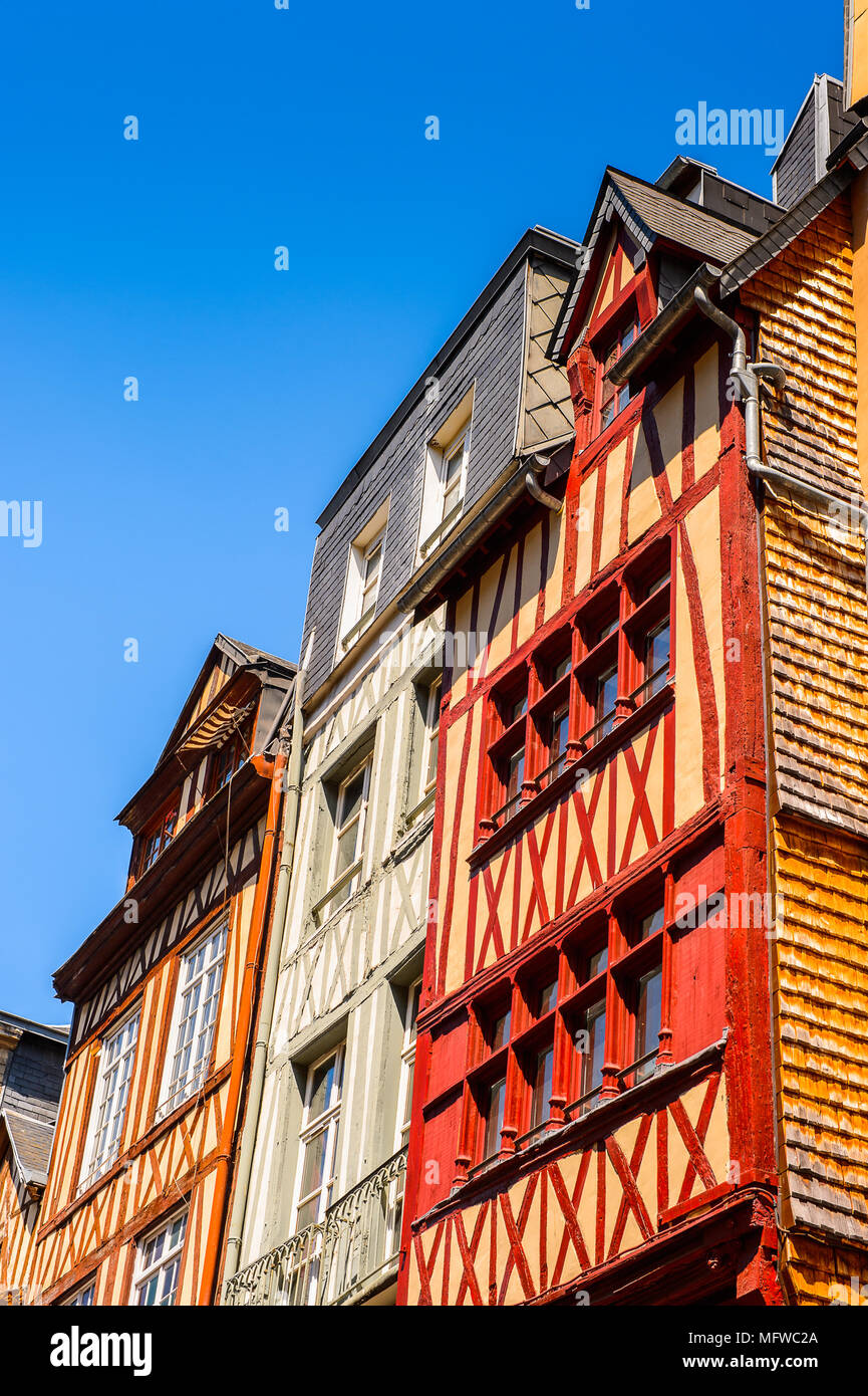 Medieval classical architecture of Rouen, the capital of the region of ...