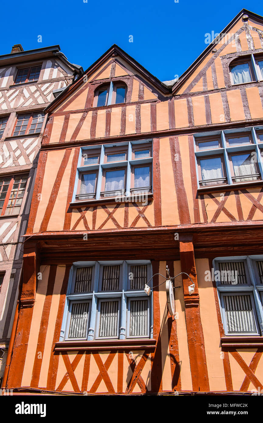 Medieval classical architecture of Rouen, the capital of the region of ...