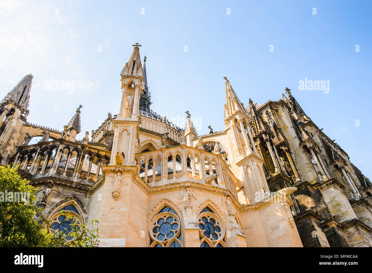Cathedral of Notre-Dame of Rheims, Champagne-Ardenne, France Stock ...