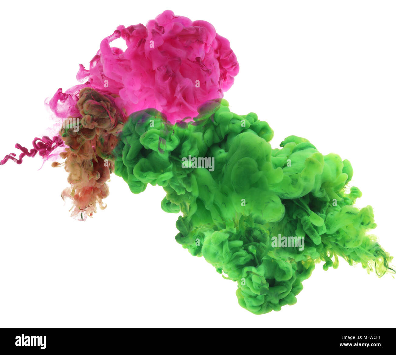 Acrylic colors and ink in water. Abstract background Stock Photo - Alamy