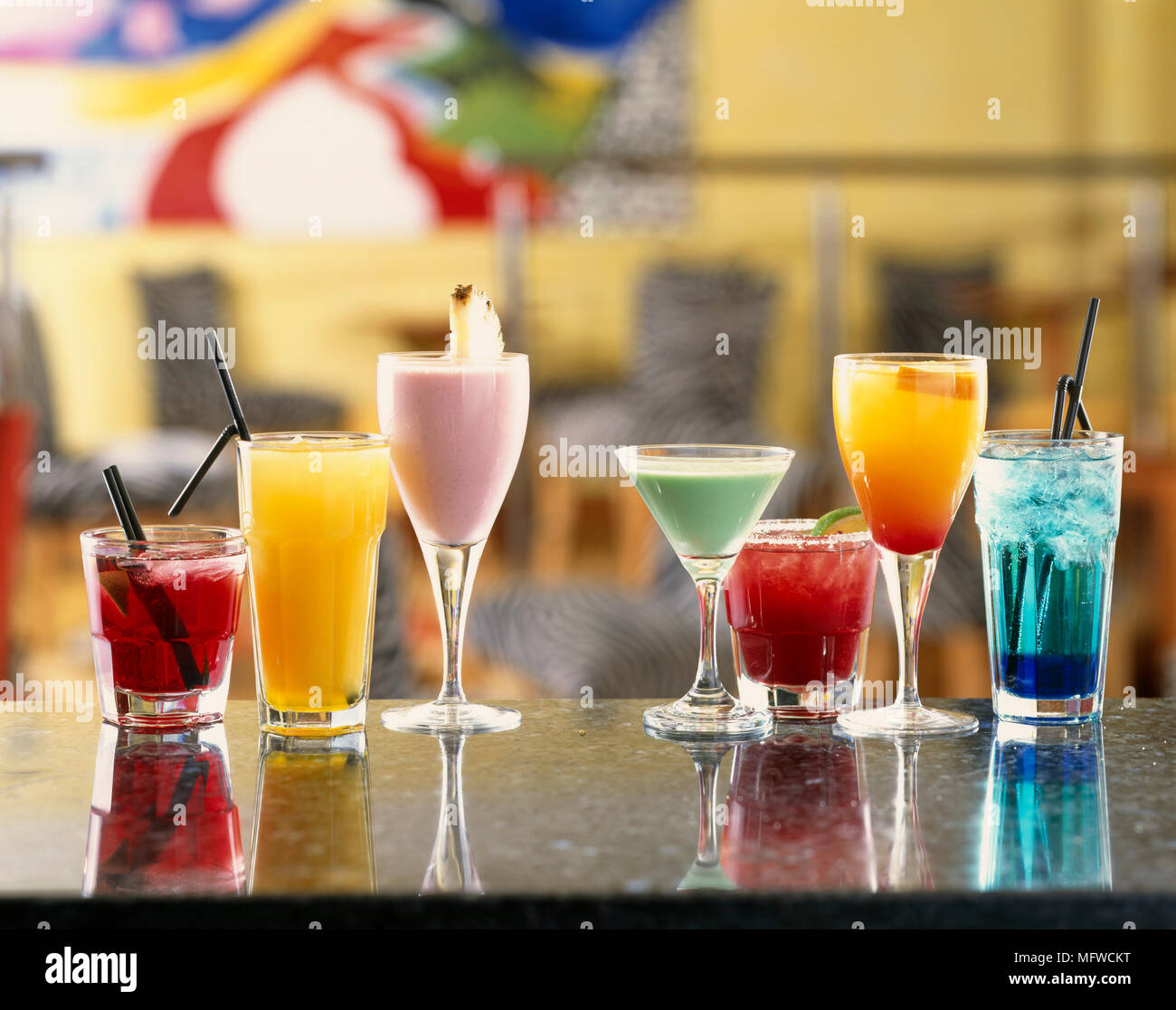 Brightly coloured cocktail hi-res stock photography and images - Alamy