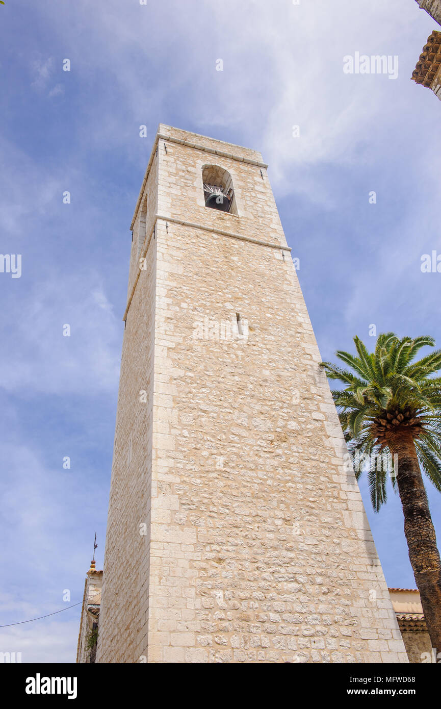 Old medieval church in Saint Paul de Vence, one of the oldest towns of ...