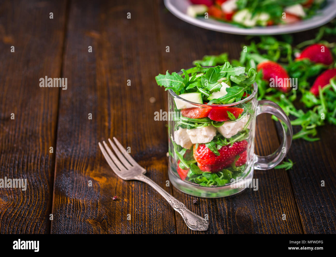 Rustic healthy vegetable salad hi-res stock photography and images - Alamy