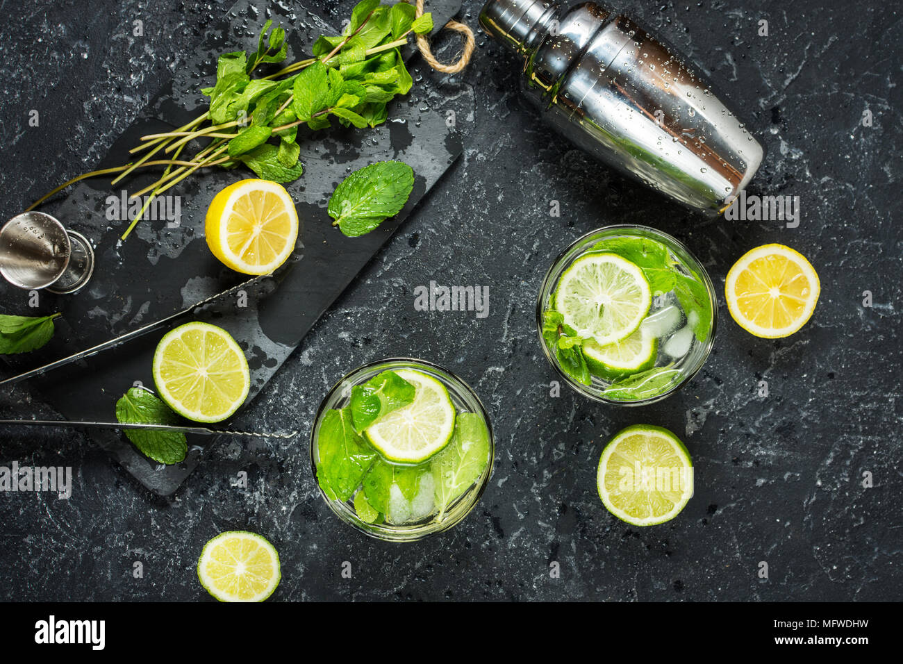 Cocktail top view hi-res stock photography and images - Alamy