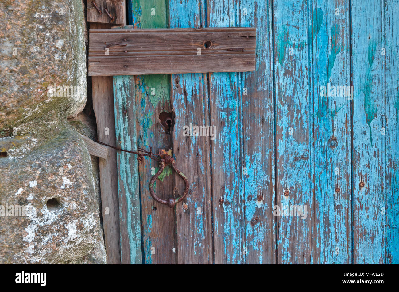 Antique and decayed wooden door, Portugal Stock Photo - Alamy
