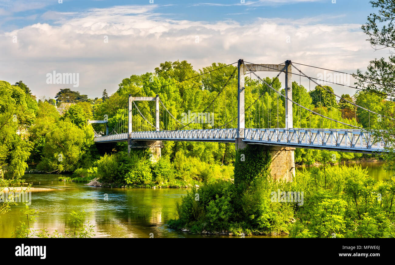 Cable-stayed bridge in Tours - France, Region Centre Stock Photo - Alamy
