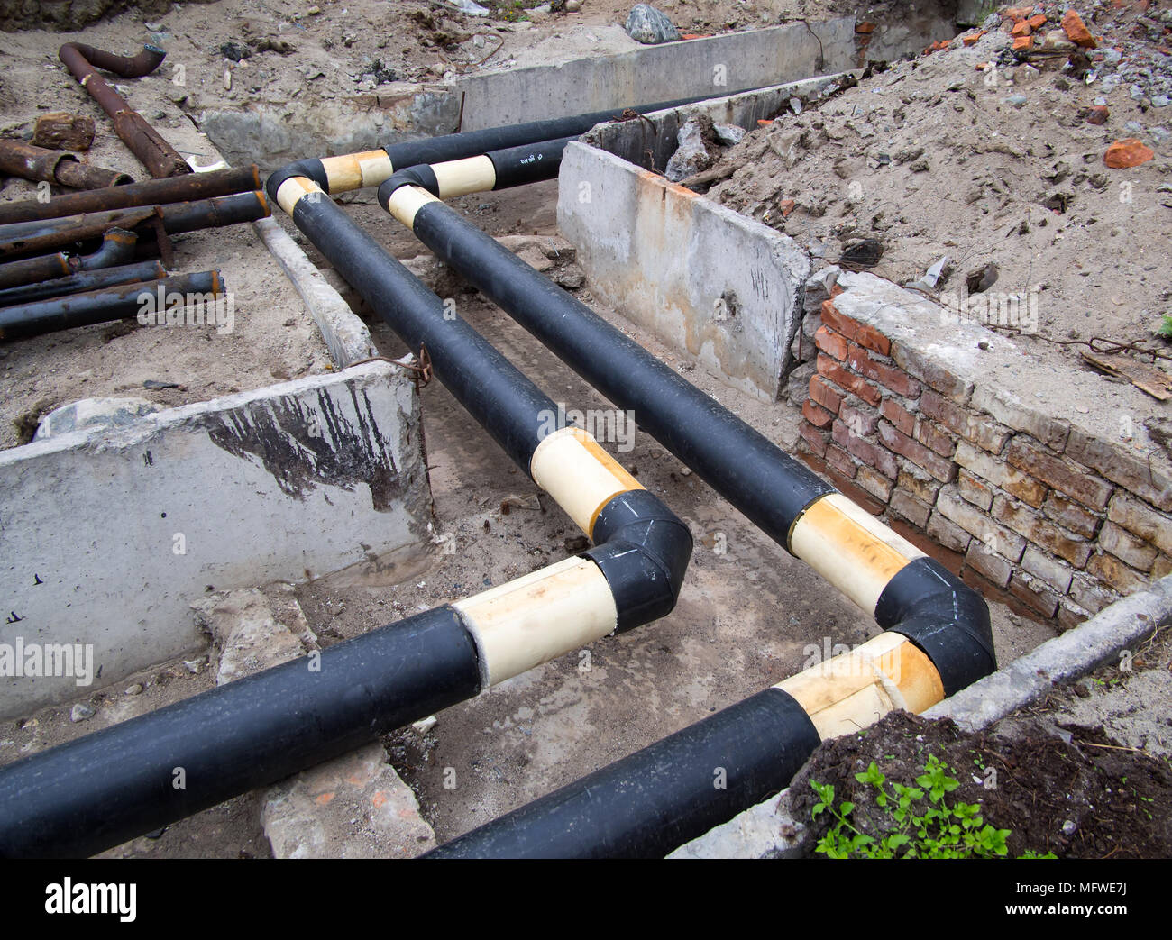 Replacement heating pipes modernization hi-res stock photography and ...