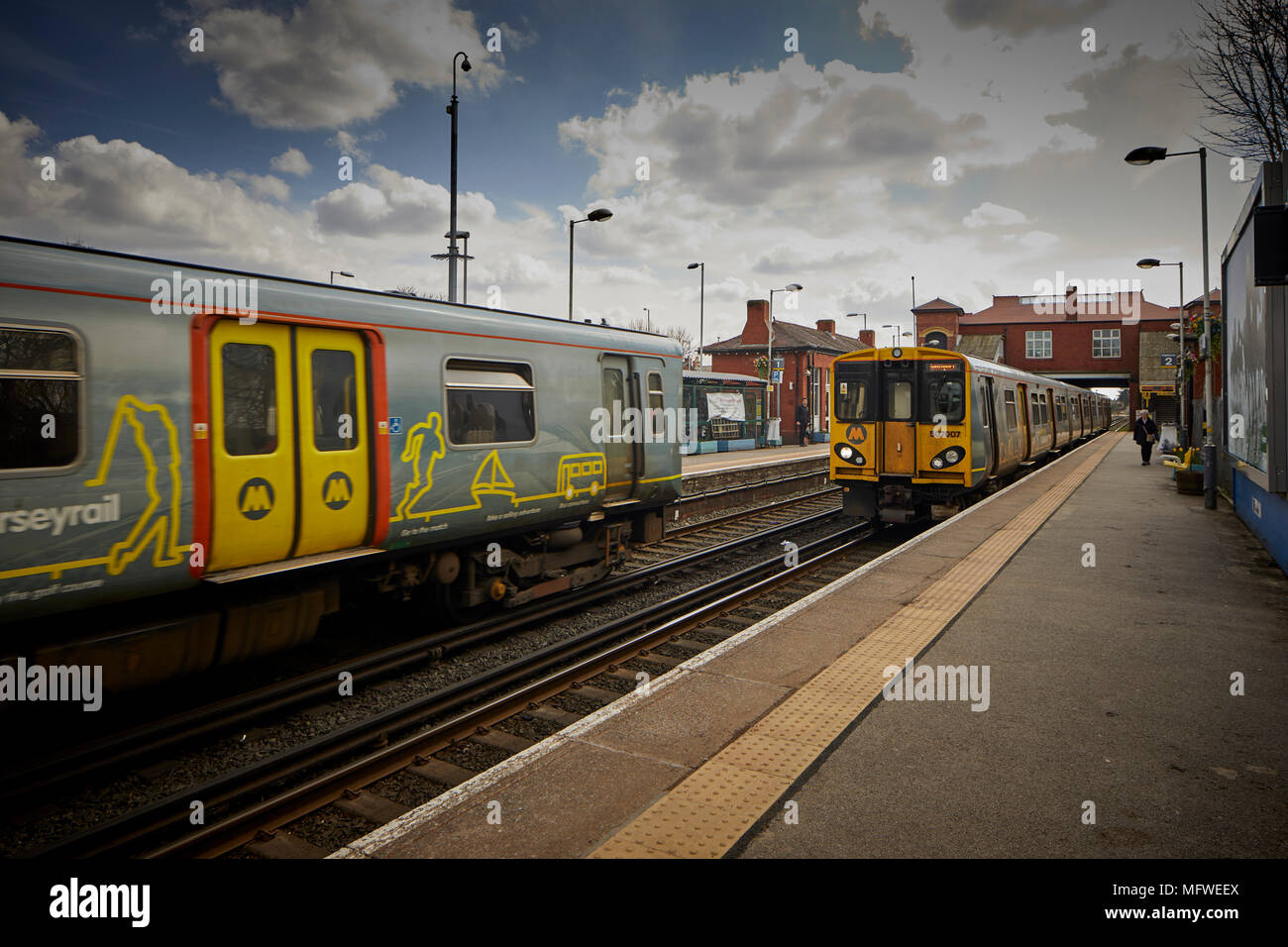 Formby, Borough of Sefton, Merseyside, England. Merseyrail railway ...