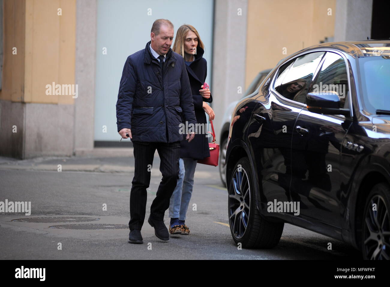 Lavinia Borromeo goes shopping in Milan, Italy. Featuring: Lavinia ...