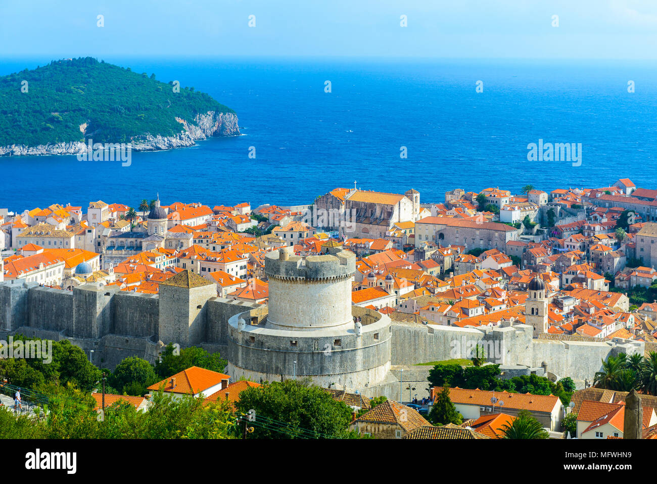 Old town of Dubrovnik, UNESCO World Heritage site of Croatia Stock ...