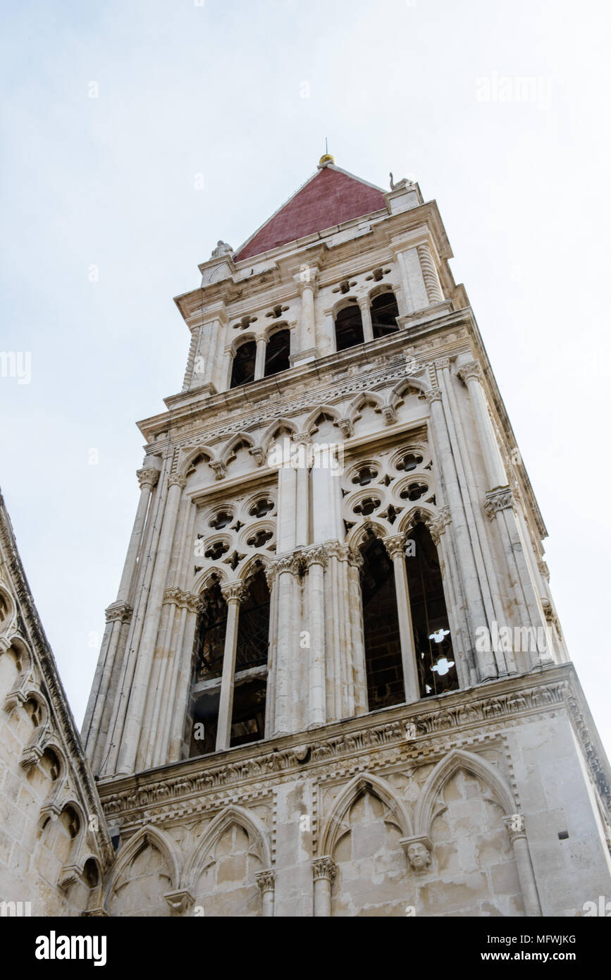 Bell tower of the Cathedral of St. Lawrence (Katedrala Sv. Lovre), a ...