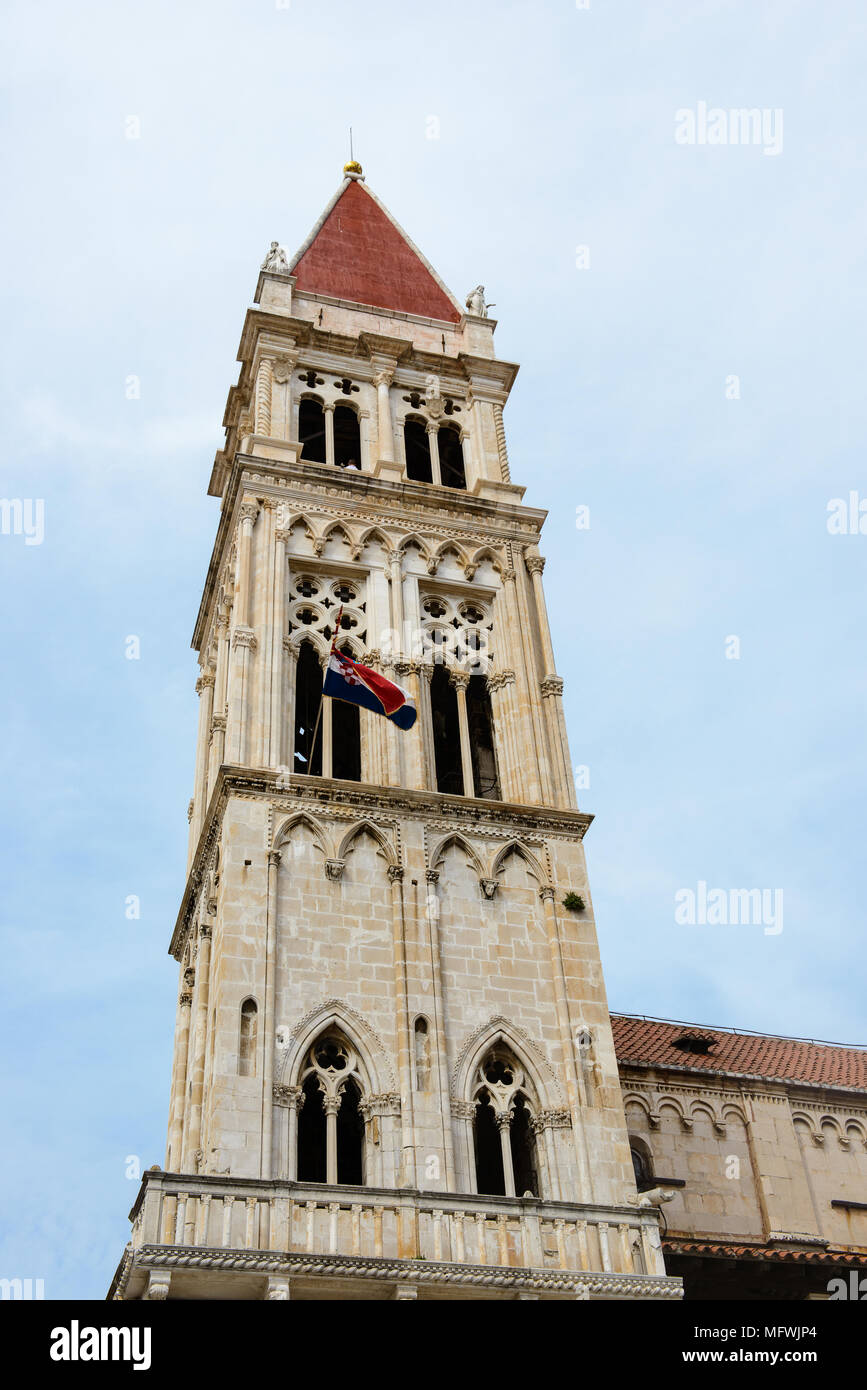 Bell tower of the Cathedral of St. Lawrence (Katedrala Sv. Lovre), a ...