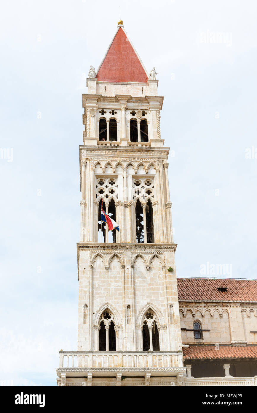 Bell tower of the Cathedral of St. Lawrence (Katedrala Sv. Lovre), a ...