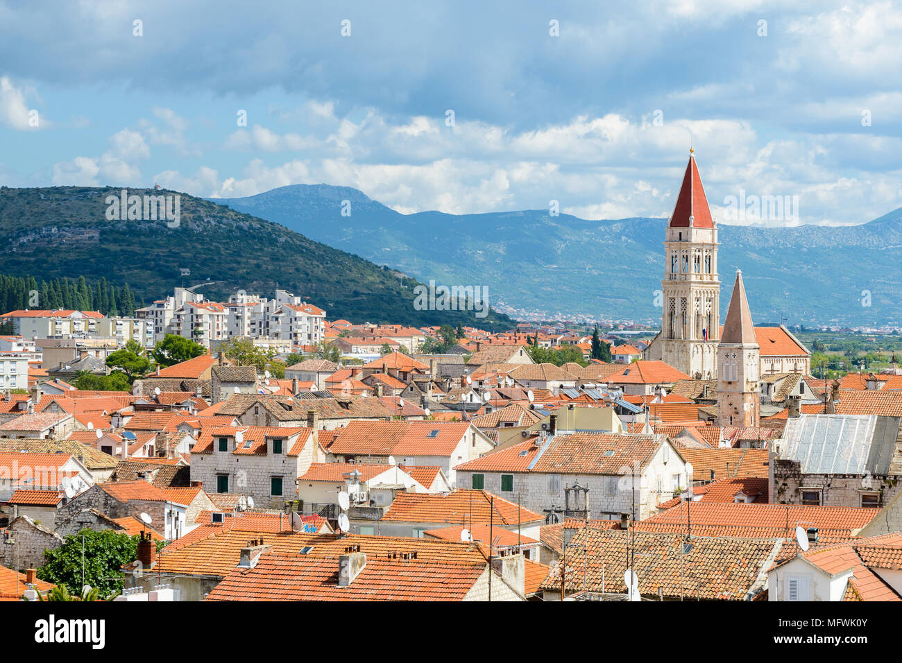 Panoramic view of Historic City of Trogir, Croatia. UNESCO WOrld ...