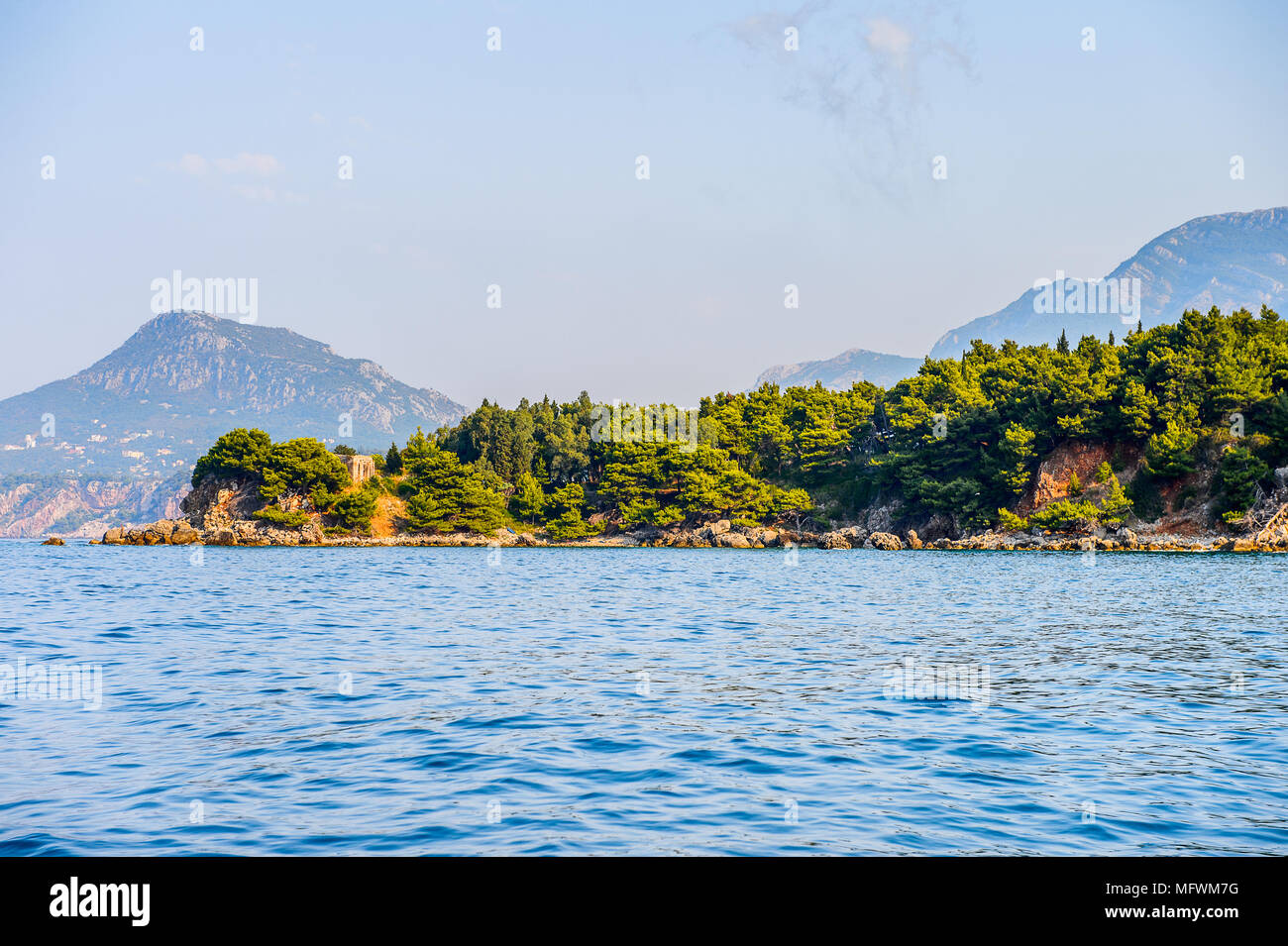 Coast of the Adriatic sea of Montenegro. Panoramic view Stock Photo - Alamy