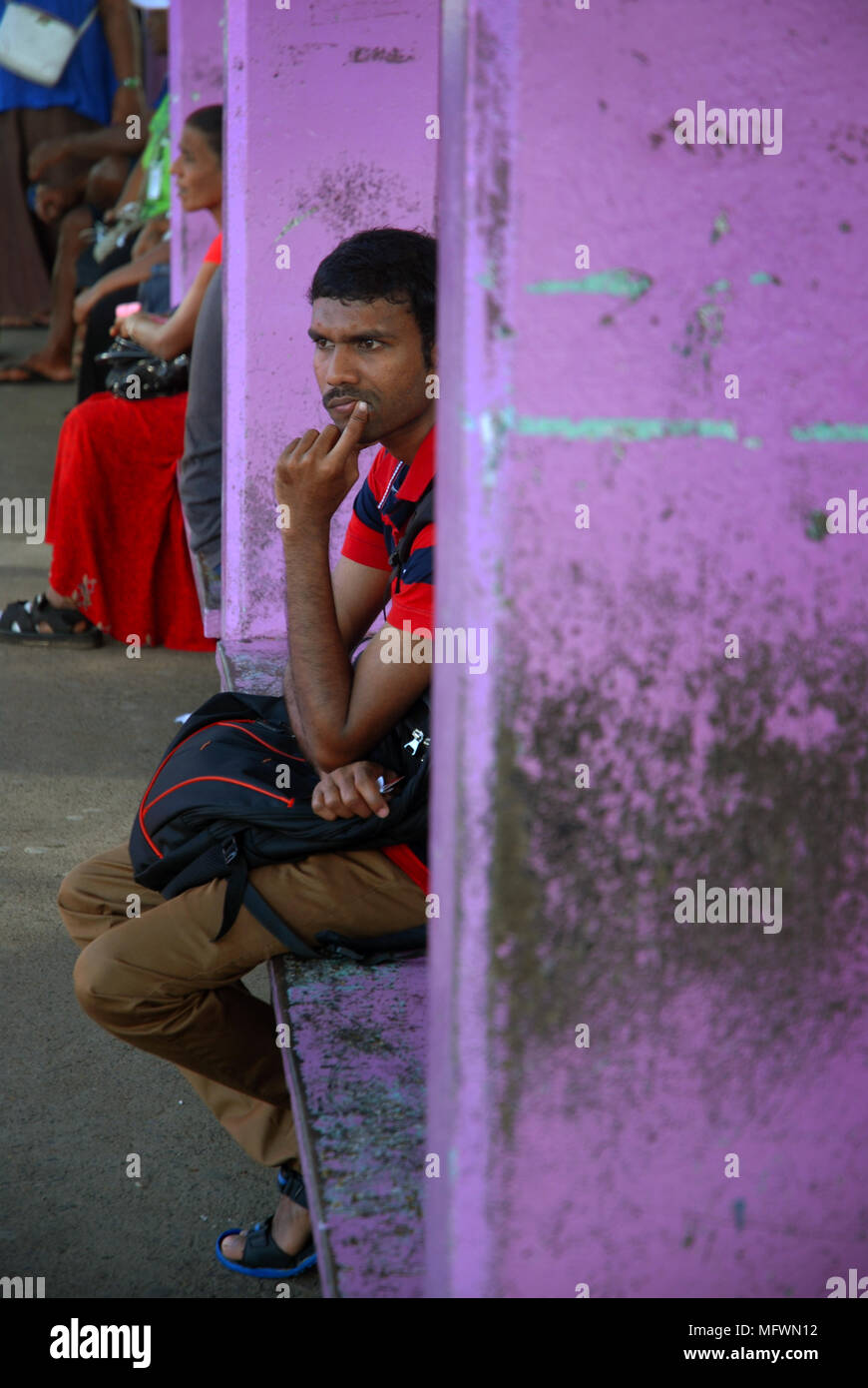 Commuters at Suva Bus Station, Fiji Stock Photo - Alamy