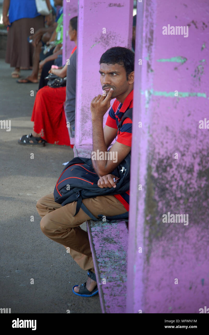 Commuters at Suva Bus Station, Fiji Stock Photo - Alamy
