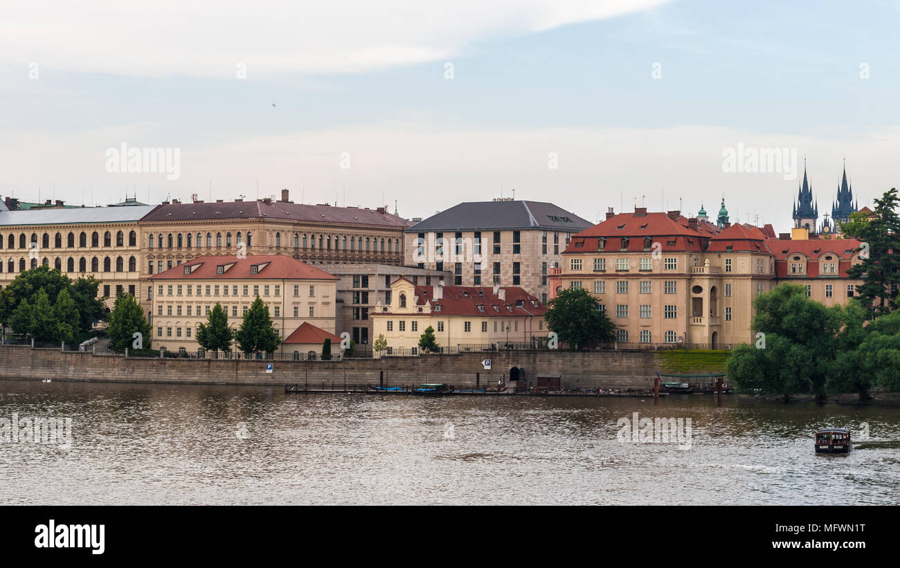 Beautiful famous architecture of Prague on the sunset Stock Photo - Alamy