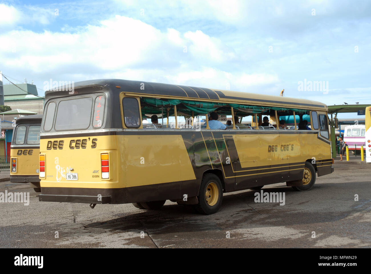 Commuters at Suva Bus Station, Fiji Stock Photo - Alamy