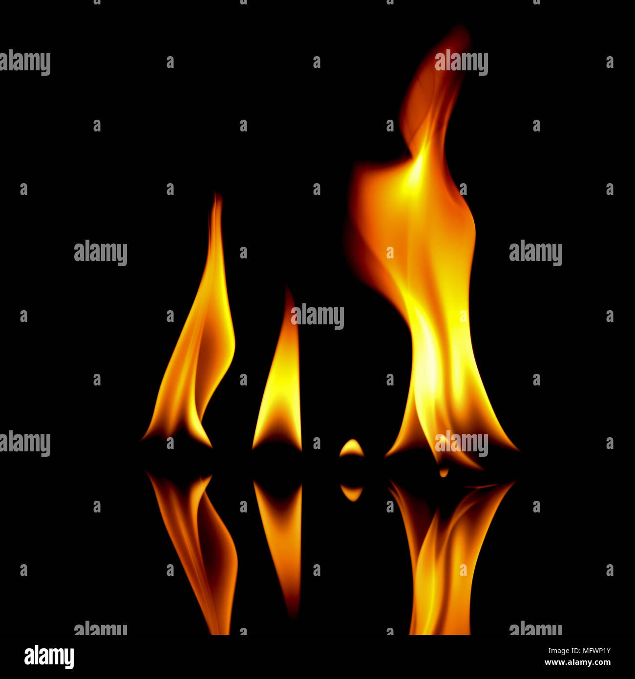 very hot fire abstract background. fire on the black background Stock ...