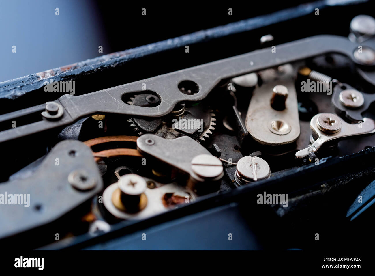 grunge retro vintage background. gears from old mechanism Stock Photo ...