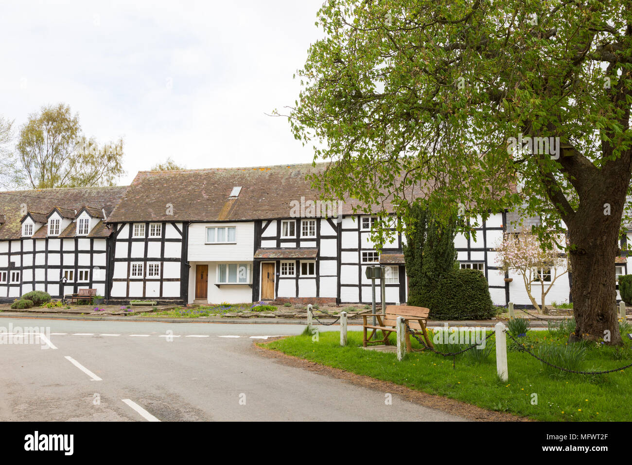 Black and white houses, Dilwyn, Herefordshire UK Stock Photo - Alamy