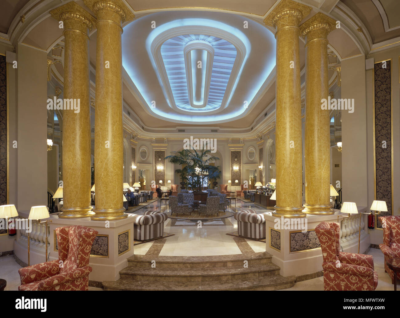 Opulent hotel lobby Stock Photo - Alamy