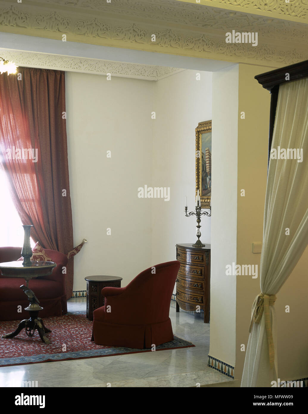 Partial view of a living room Stock Photo - Alamy