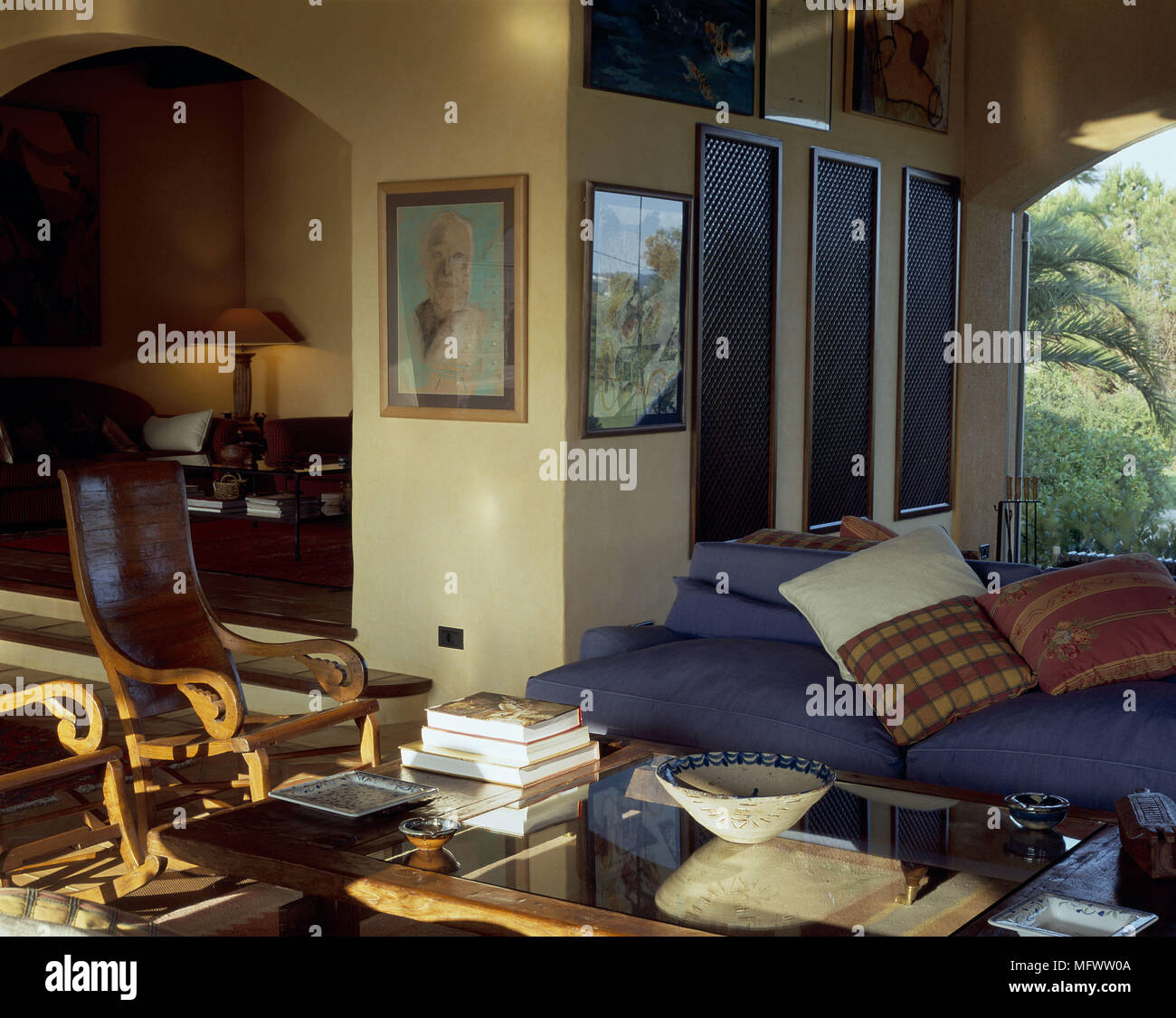 Partial view of a living room Stock Photo - Alamy