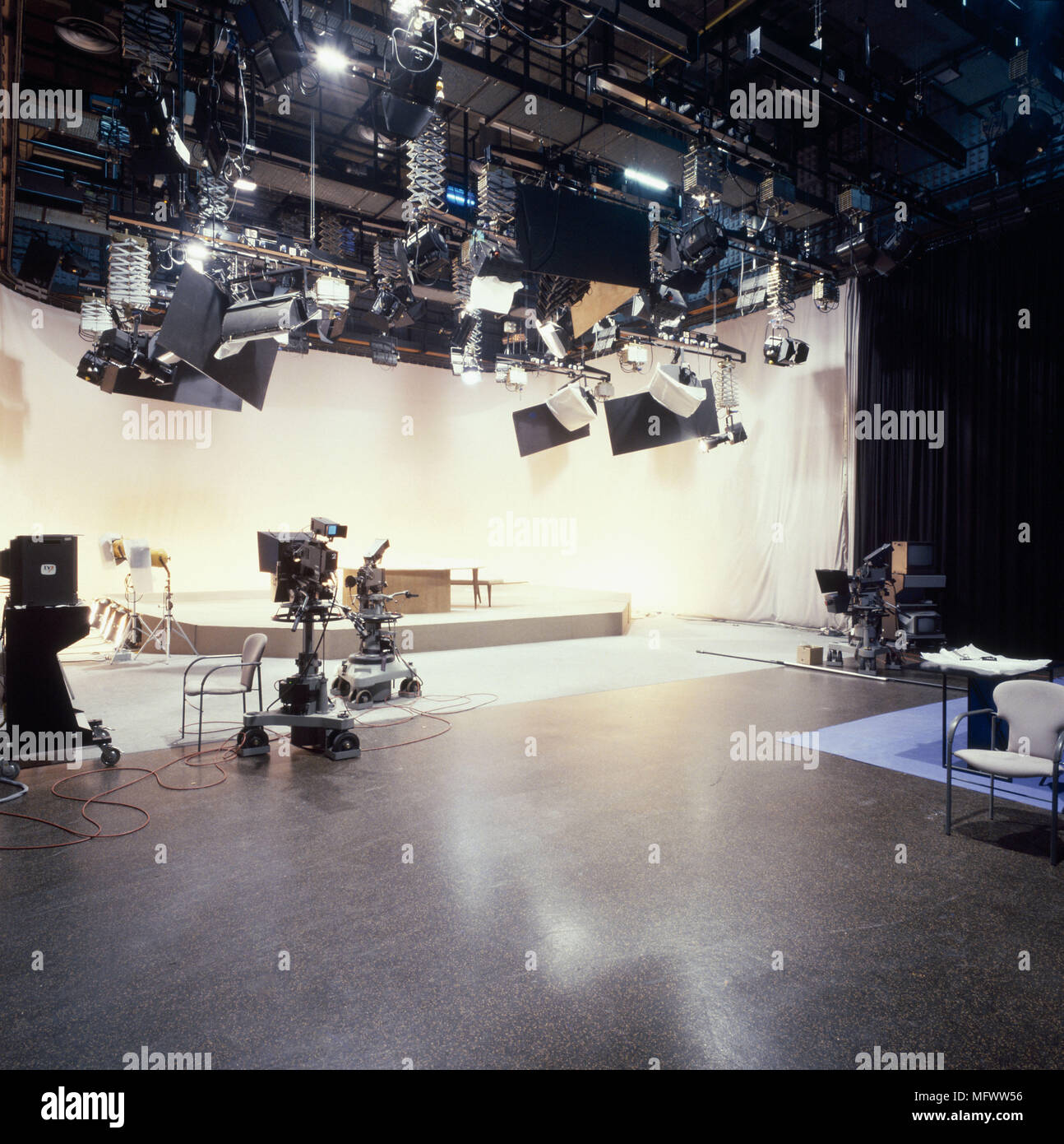 View of a broadcasting studio Stock Photo - Alamy
