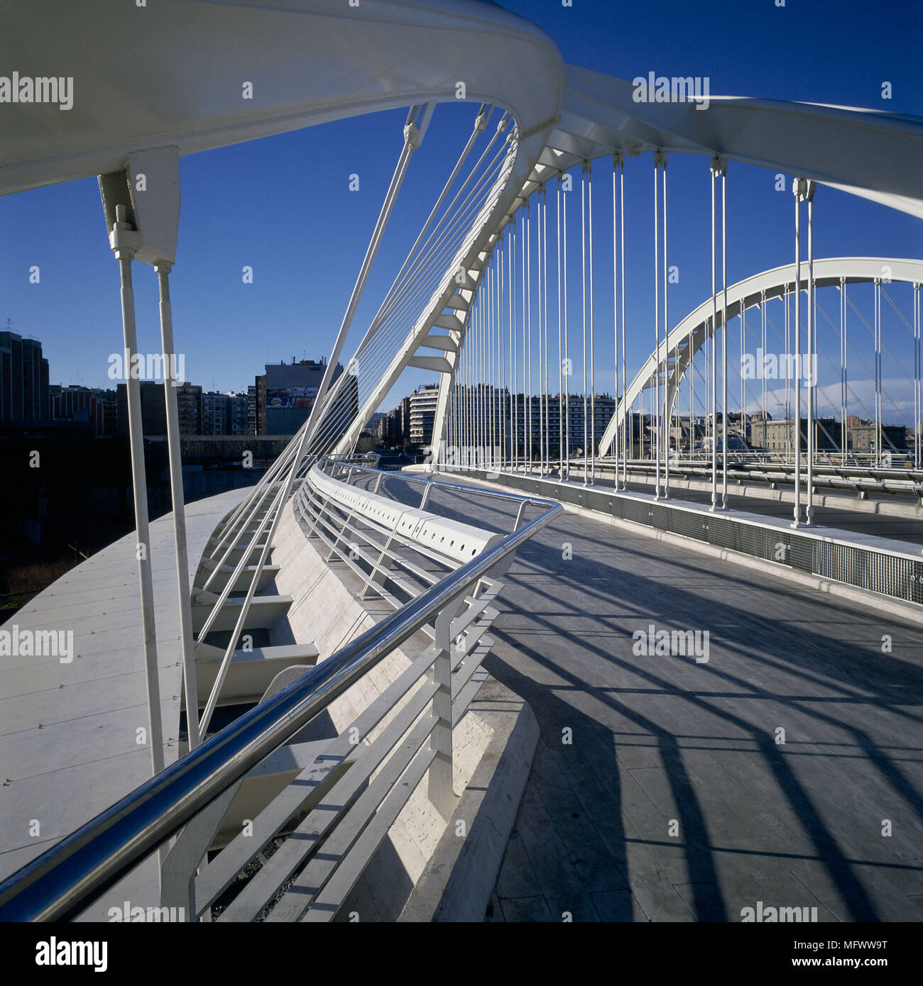 View of a framework of a bridge Stock Photo - Alamy